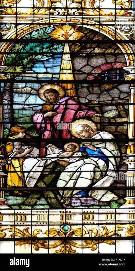 Quotthe Nativity Of Jesusquot Religious Stained Glass Window