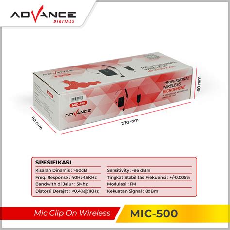 Jual Advance Mic Mic Bando Wireless Mic Clip On Microphone Eksternal Shopee Indonesia