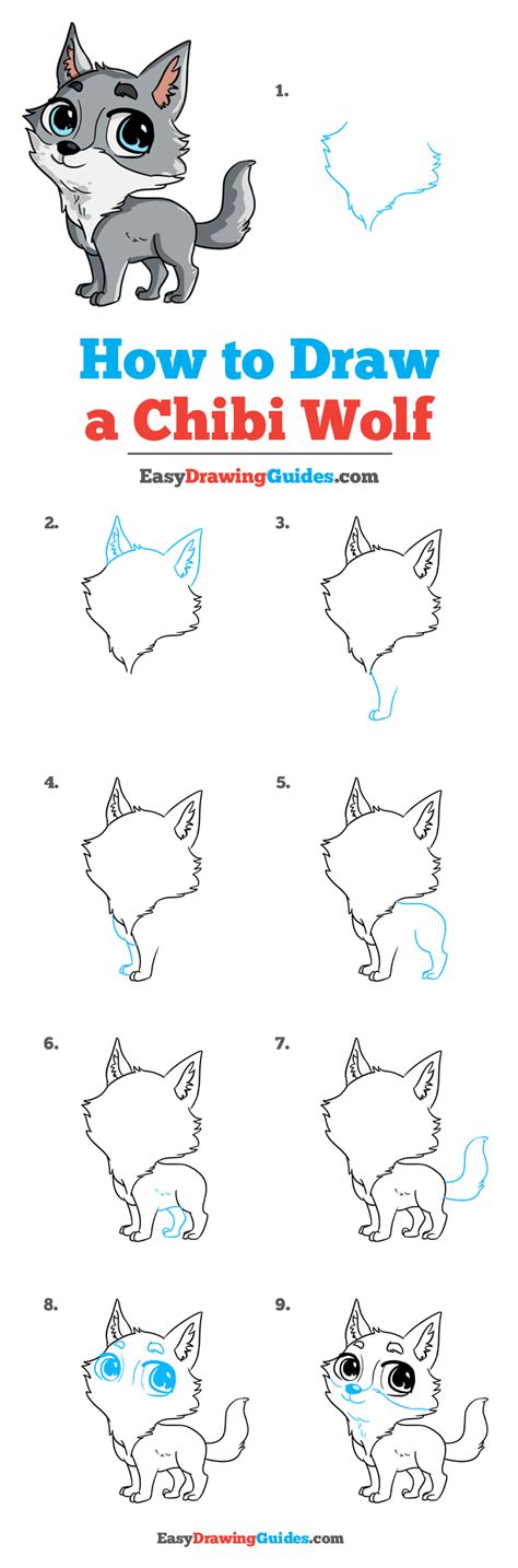 How To Draw A Chibi Wolf Really Easy Drawing Tutorial