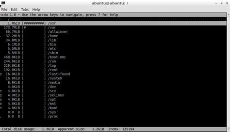 How To Analyze Disk Usage On Pcduino With Ncdu Linksprite Learning Center