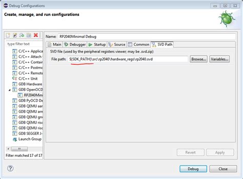 Отладка кода для Raspberry Pi Pico Rp2040 в Eclipse Hamlab