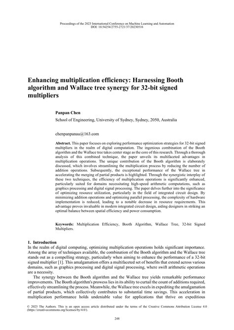 Pdf Enhancing Multiplication Efficiency Harnessing Booth Algorithm