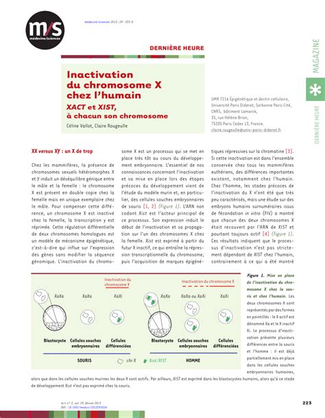 Pdf X Chromosome Inactivation In Human Xact And Xist A Non Coding Rna For Each X