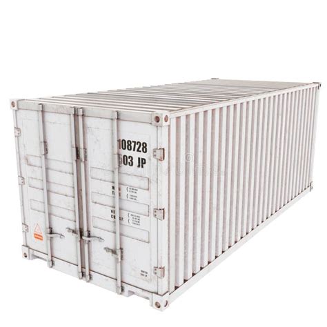 Grey Delivery Cargo Container Shipping Container Realistic 3d Render Stock Illustration