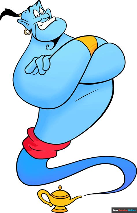How To Draw The Genie From Aladdin Disney Drawing Tutorial Easy