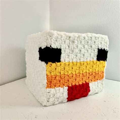 Minecraft Crochet Block Series Part 14 Chicken Block Pattern Hookstitchsew