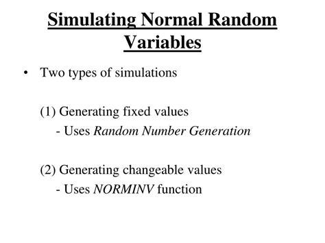 ppt simulating normal random variables powerpoint presentation free