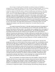 Death And After Life Sam Scheffleredited 1 Docx The Concept Of