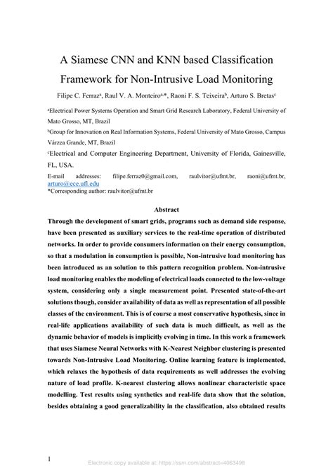 Pdf A Siamese Cnn And Knn Based Classification Framework For Non