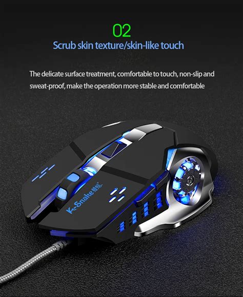 Usb 유선 게임용 마우스 3200 Dpi 조정 가능한 6 버튼 Led 백라이트 게임용 마우스 데스크탑 Pc 컴퓨터 노트북