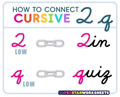 Cursive Q Superstar Worksheets
