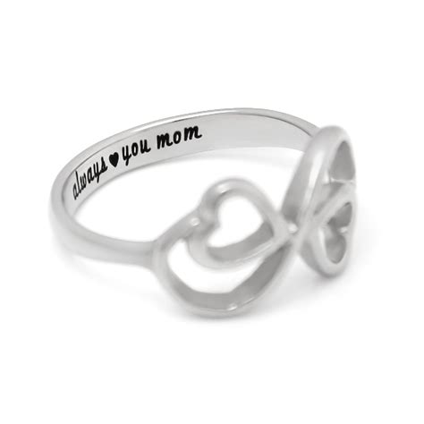 Double Hearts Infinity Mothers Ring