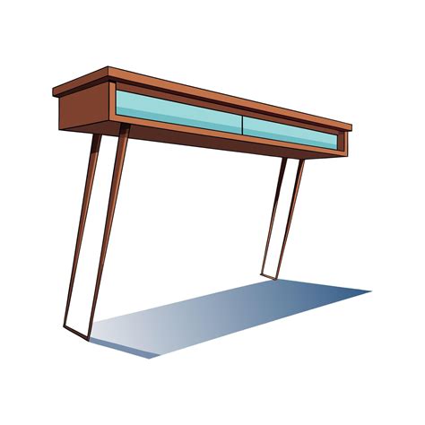 Creative Minimalist Floating Console Table Design 54762237 Vector Art