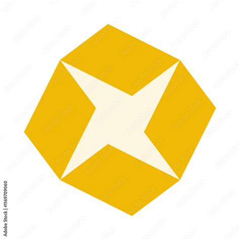 Poster Four Parallelogram Shapes Gold Star Icon Wall Art Ukposters