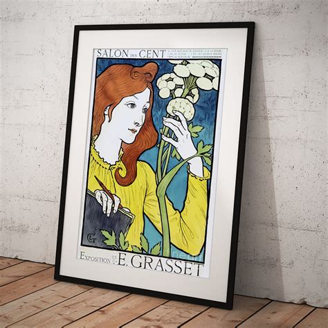 Salon Des Cent 4th Exhbitition Poster Paris 1894 Framed Print By M G