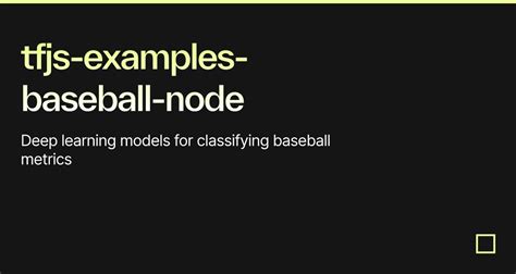 tfjs examples baseball node codesandbox