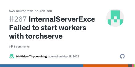 Internalserverexception Failed To Start Workers With Torchserve · Issue 267 · Aws Neuronaws