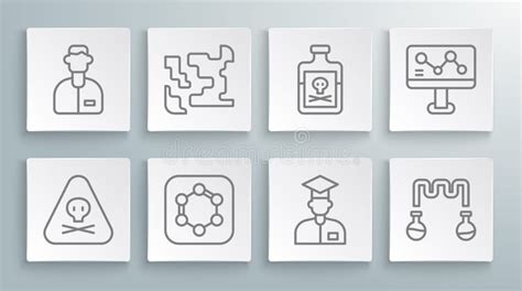 Set Line Triangle Warning Toxic Gaseous Formula Of Benzene Rings Laboratory Assistant Test