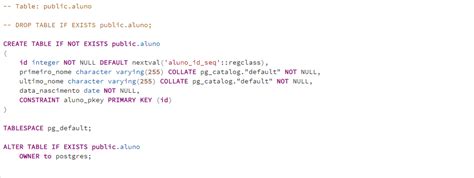 Estrutura De Tabela Referenciada Em Cursoaulaatividade No Posgresql