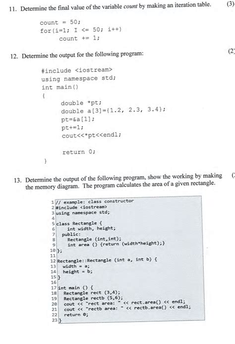Solved 11 Determine The Final Value Of The Variable Count