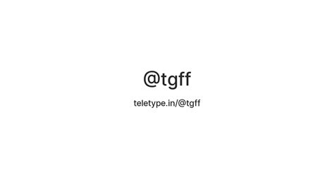 Tgff — Teletype
