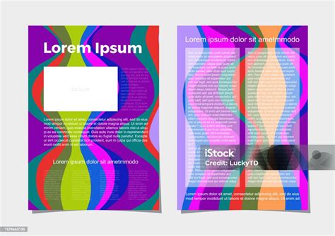 벡터 A 4 브로셔 잡지 전단지 책자 연례 보고서에 대 한 형식 현대 커버 디자인 서식 파일의 레이아웃 추상 복고풍 배경입니다 0명에 대한 스톡 벡터 아트 및 기타 이미지