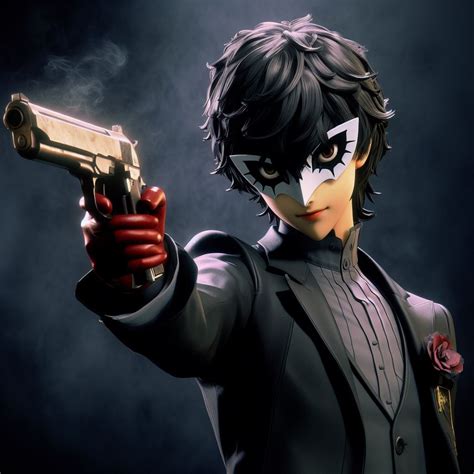 Joker From Persona 5 Holding His Gun By Ddudegames On Deviantart
