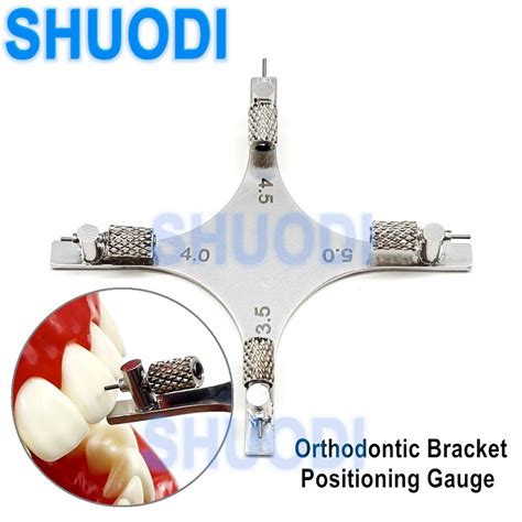 1 Piece Stainless Steel Cross Dental Orthodontic Bracket Positioning Gauge High Precision