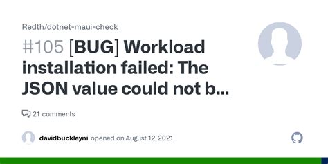 [bug] workload installation failed the json value could not be