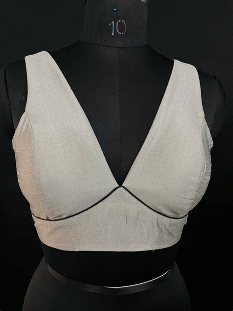 Silver Grey Raw Silk Sleeveless Blouse The Loom Store