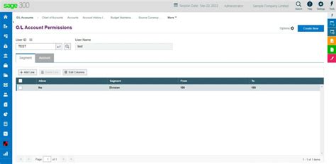 GL Security In Sage Web Screen Sage Software
