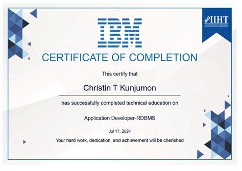 christin t kunjumon on linkedin applicationdeveloper rdbms ibm