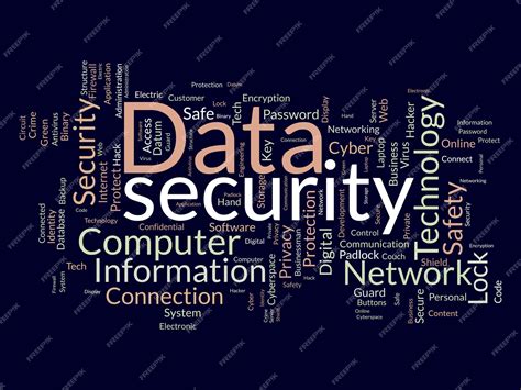 Premium Vector Word Cloud Background Concept For Data Security Network Technology Safety