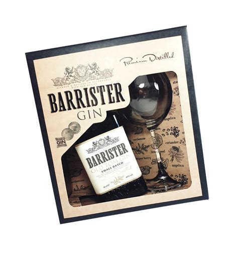 Barrister Old Tom Gin 0,7l s gravírovaným sklenicí na koktejl ...