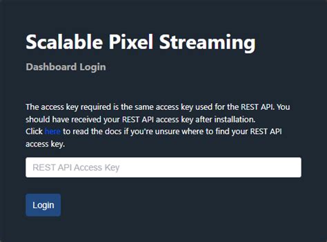 Dashboard Overview And Settings Scalable Pixel Streaming Documentation