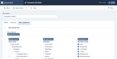Switching Templates Joomla Documentation