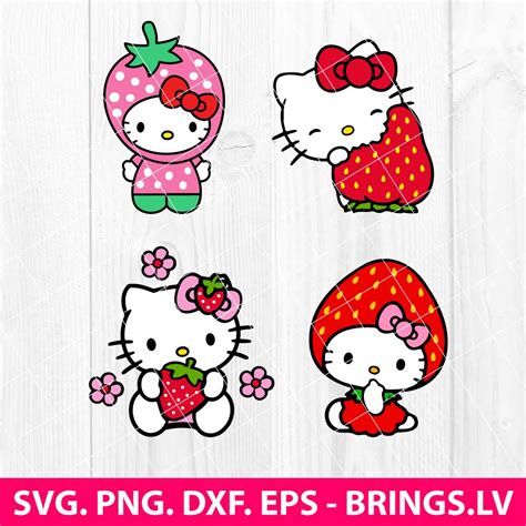 Hello Kitty Strawberry Svg Hello Kitty Fruits Svg Hello Kitty Svg