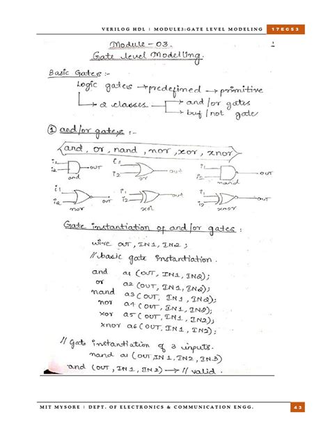 module 3 gate level modeling pdf hardware description language