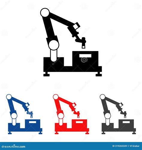 Ai Picking Robot Warehouse Icon Vector Automated Warehouse Icon Agv Automated Guided Vehicle