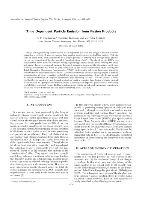 Download Pdf Time Dependent Particle Emission From Fission Products