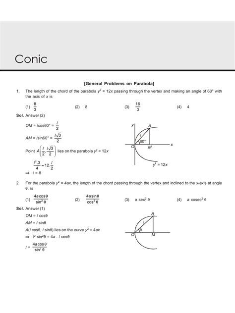 Conics Practice Sheet Pdf Analytic Geometry Geometric Shapes