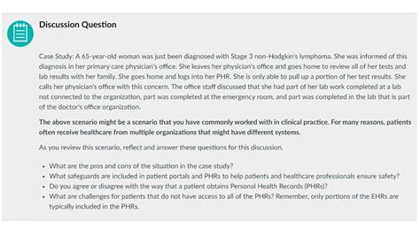 Solution Nr361 Week 4 Discussion Your Patient Has A Personal Health Record Scol Tutorials