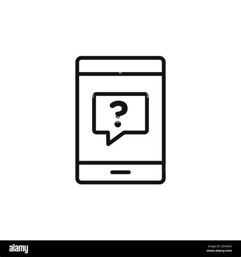 Smartphone Help And Support Icon Logo Sign Vector Outline In Black And
