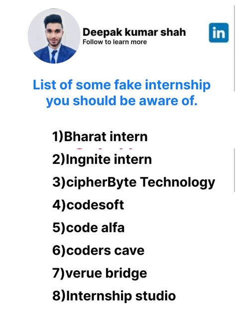 Deepak Kumar Shah On Linkedin Internship Scam Fullstack