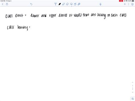 solved what is the difference between a class boundary and a class limit