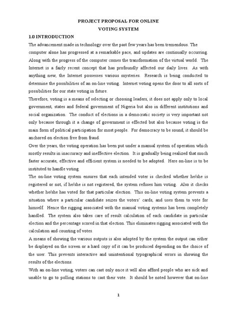 Project Proposal For Online Voting System Pdf Electoral Fraud Voting