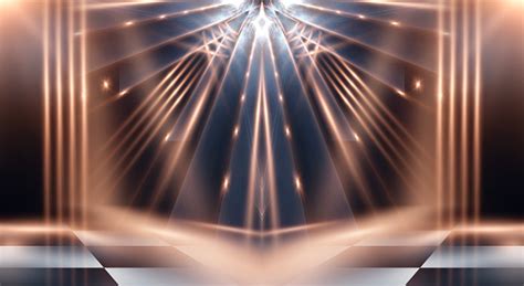 광선과 선으로 추상적인 현대 어두운 배경 기하학적 패턴이 있는 어두운 빈 장면입니다 황금 빛과 밤 추상적 인 파란색 배경 네온