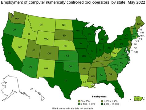 Map Of Employment Of Computer Numerically Controlled Tool Operators By