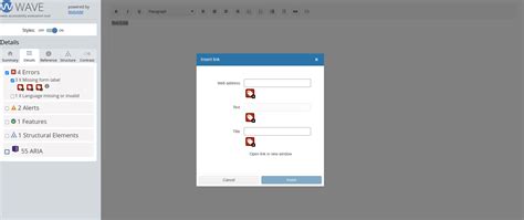 Editor Dialogs Containing Input Elements Fail Accessibility Rules