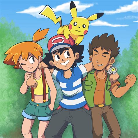 Ash Misty And Brock By Muchblock10 On Deviantart